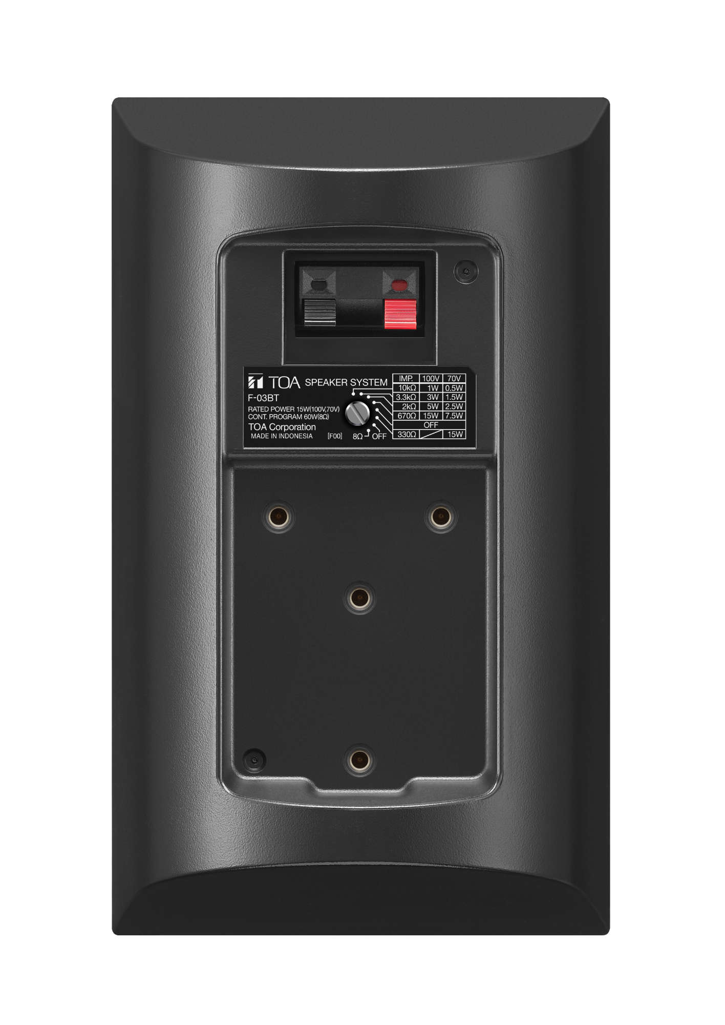 Commercial Audio - TOA F-03BT, Compact Cabinet Speaker. 3.5", 15W@100V ...