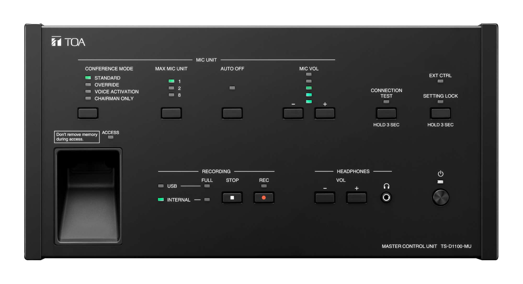 Commercial Audio - TOA TS-D1100-MU Conference System Master Control Unit